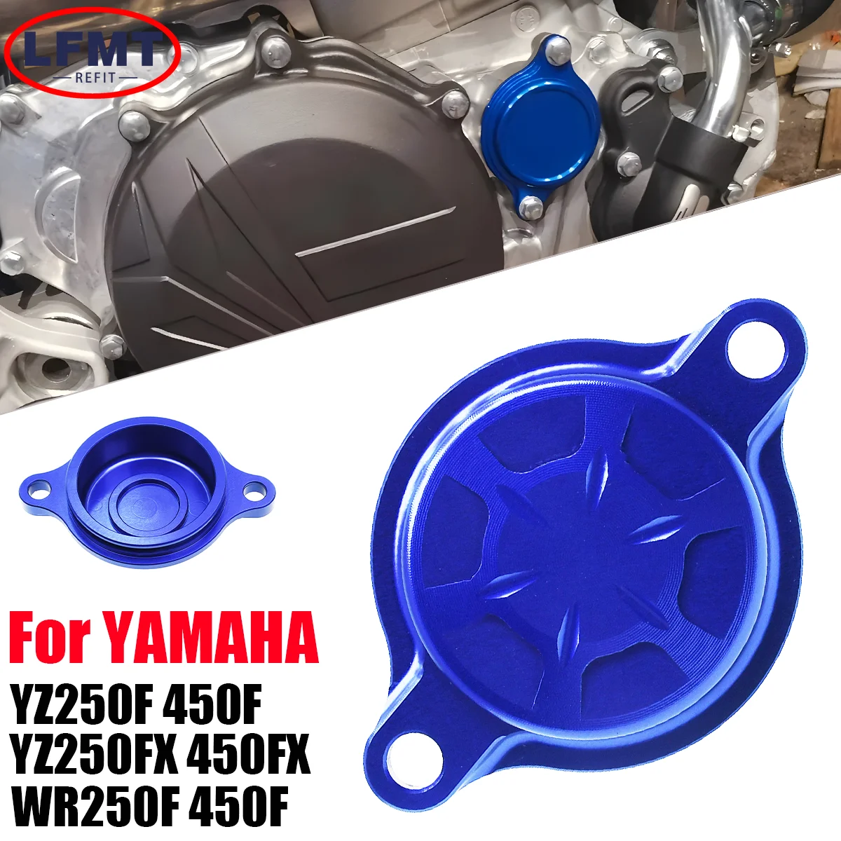 Motorcycle-Billet-Engine-Oil-Plug-Filter-Cover-Cap-CNC-For-Yamaha ...