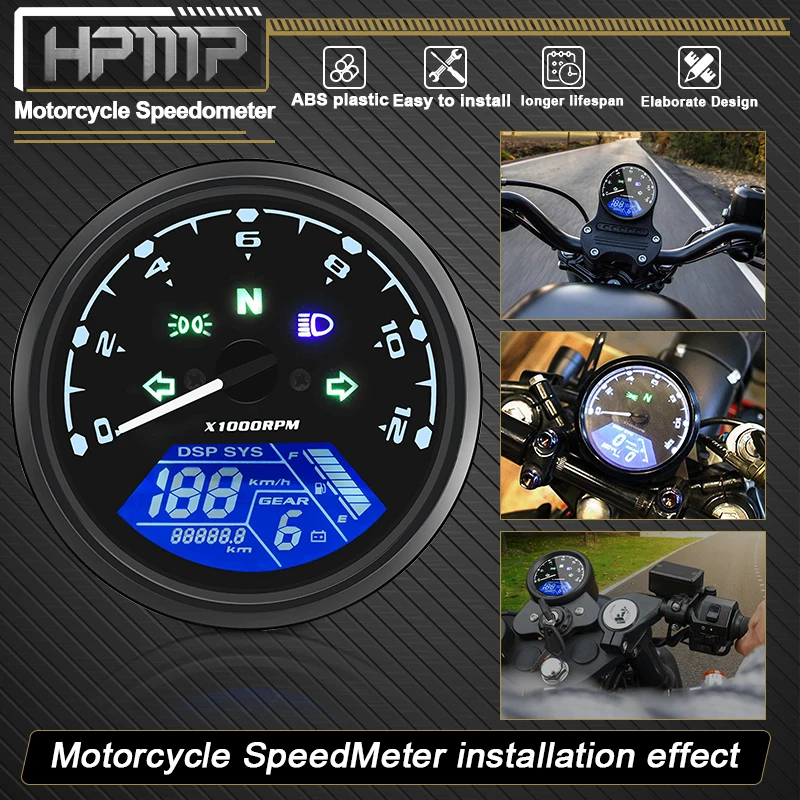 0011-Digital-universal-motorcycle-speedometer-tachometer-digital-MPH-KM ...