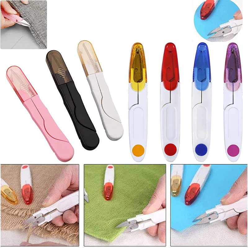 Stainless-Steel-Spring-Scissors-with-Cover-Embroidery-Thread-Scissors ...
