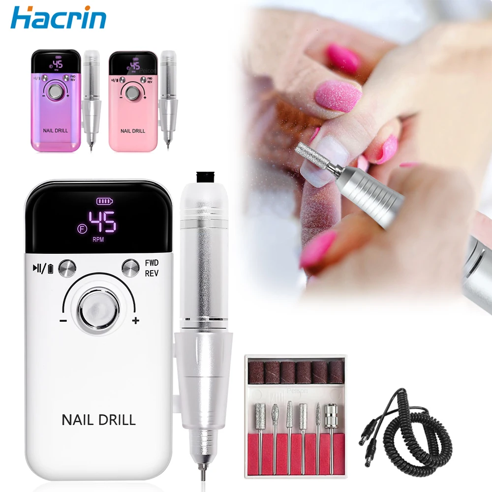 Drill-for-Nails-45000RPM-Electric-Nail-Drill-Portable-Nail-File ...