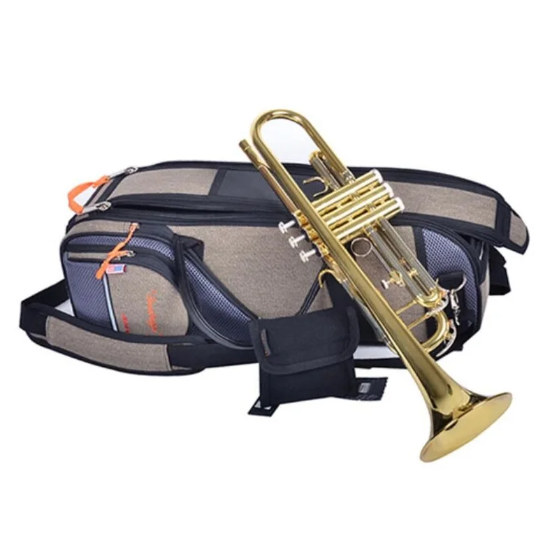 Bb Trumpet Case Waterproof Bag Trumpet Brass Instrument Bags Double ...