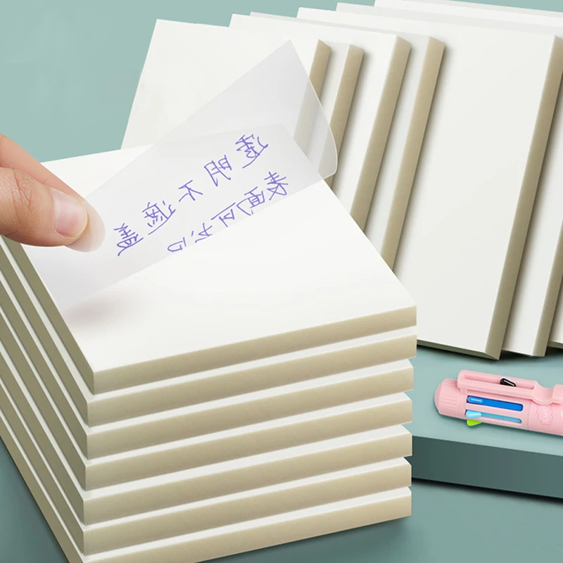 50pcs-Transparent-Sticky-Notes-Self-Adhesive-Stickers-Note-Pads-Posted ...