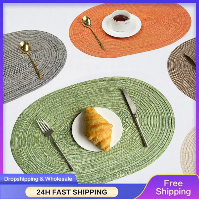 Woven-Mat-National-Style-50-35cm-Table-Mat-Cotton-Woven-Mat-Mat-Dining ...