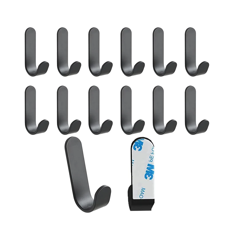 12Pcs-Self-Adhesive-Hooks-Heavy-Duty-Stainless-Steel-Wall-Hooks ...