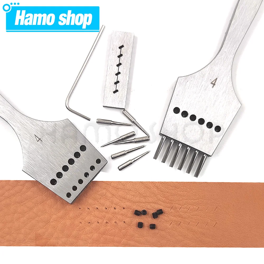 Leather-Craft-Bevel-Chisels-Pricking-Tools-Sewing-Removable-Stitching ...