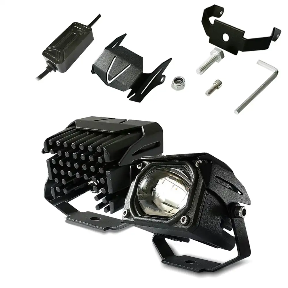 Motorcycle Led Headlights, Modified Lights, Spotlights, Two-color Bi ...
