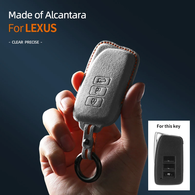 Alcantara-Key-Case-For-Lexus-ES200-300H-RX-UX260-Keychain-Male-And ...