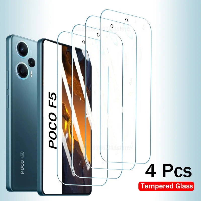2-4Pcs-For-POCO-F5-X5-Pro-Screen-Protector-Tempered-Glass-For-Xiaomi ...