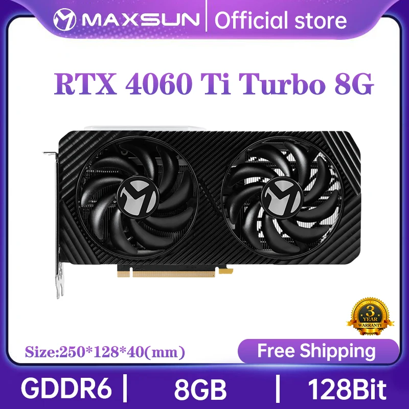 그래픽카드MAXSUN 게임용 비디오 그래픽 카드 RTX 4060Ti 터보 8G GDDR6 GPU 5nm - 티몬