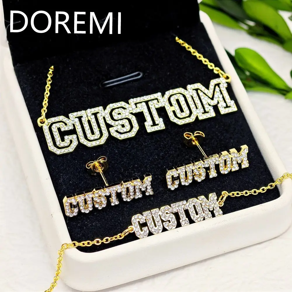 DOREMI-Any-Name-Personalized-Gift-Jewelry-Set-Package-Necklace-Hollow ...