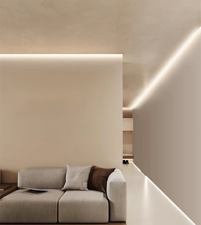 45° Oblique Beam LED Alumium Profile V-type Top Corner Ceiling Flush ...