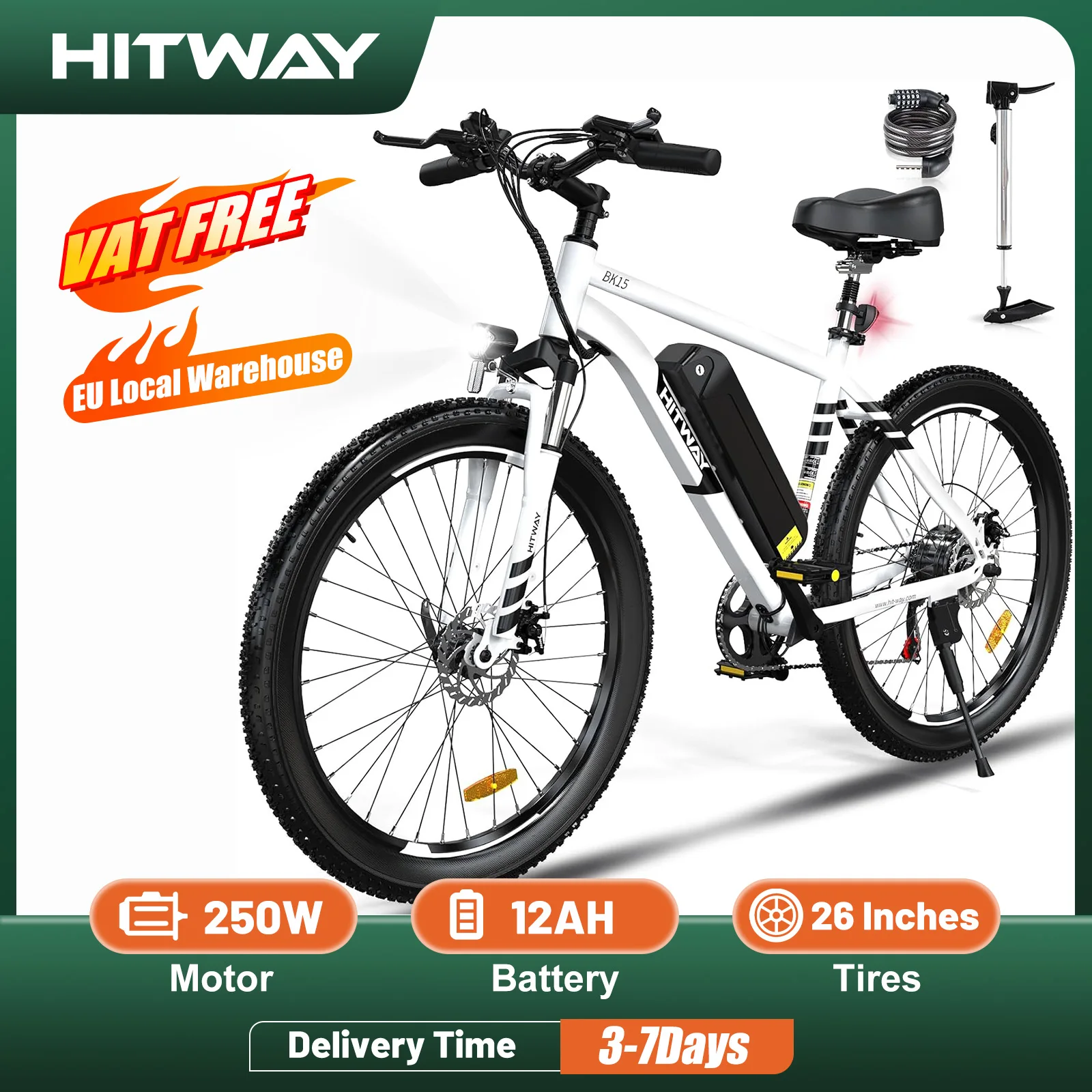 HITWAY-Electric-Bicycle-E-Mountain-Bike-26-E-Bike-Pedelec-250-W-Motor ...