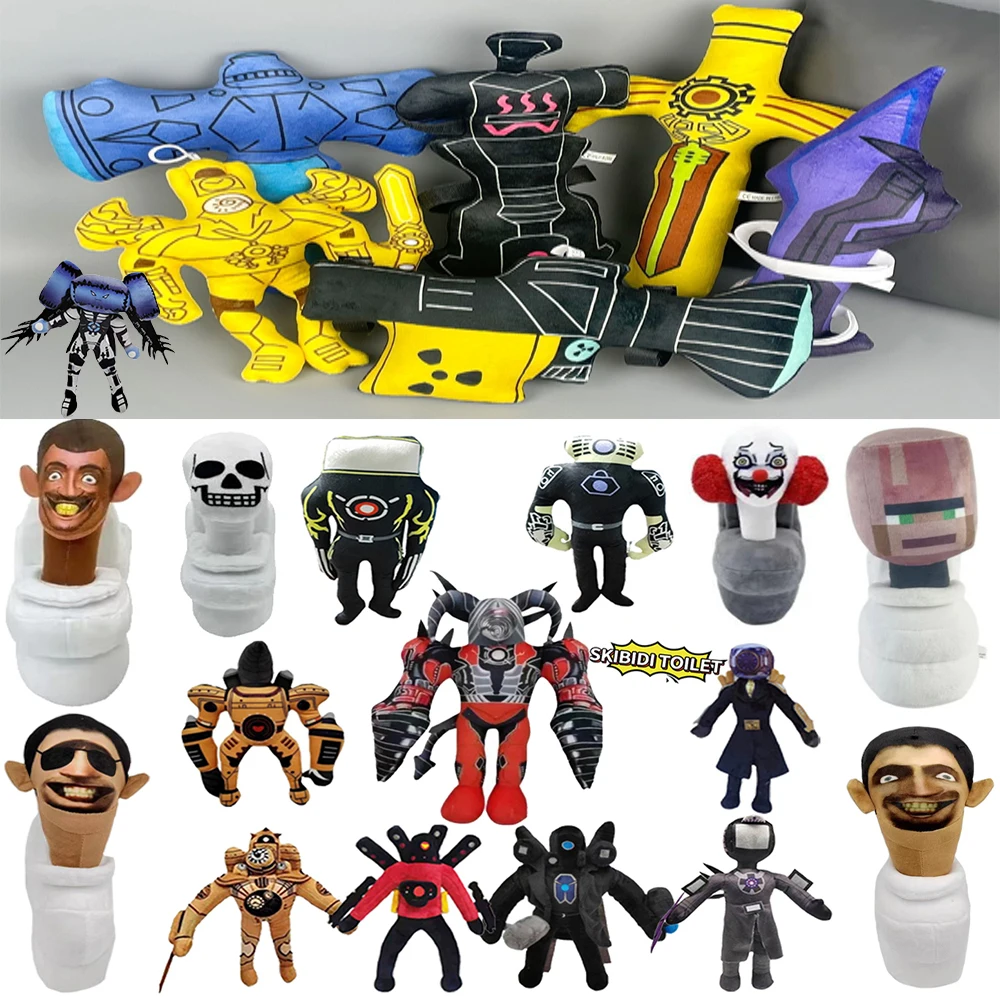 76styles-Skibidi-Toilet-Clockman-Titan-TV-Man-Speakerman-Plush-Toys ...