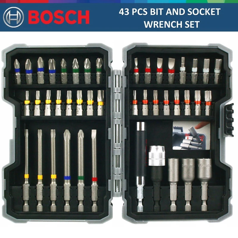 Bosch Rainbow Magic Box 43-Piece Screwdriver Bit Set Electric ...
