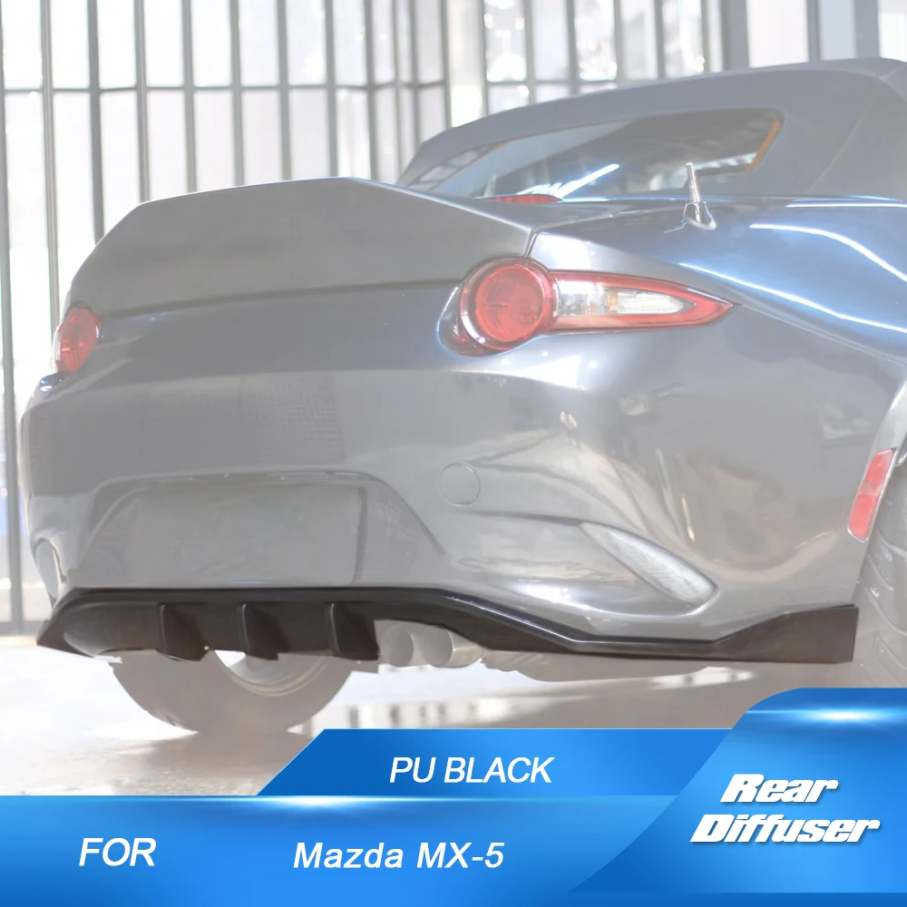Car-Rear-Bumper-Diffuser-PU-Black-Primer-Splitters-for-Mazda-MX5-MX-5 ...