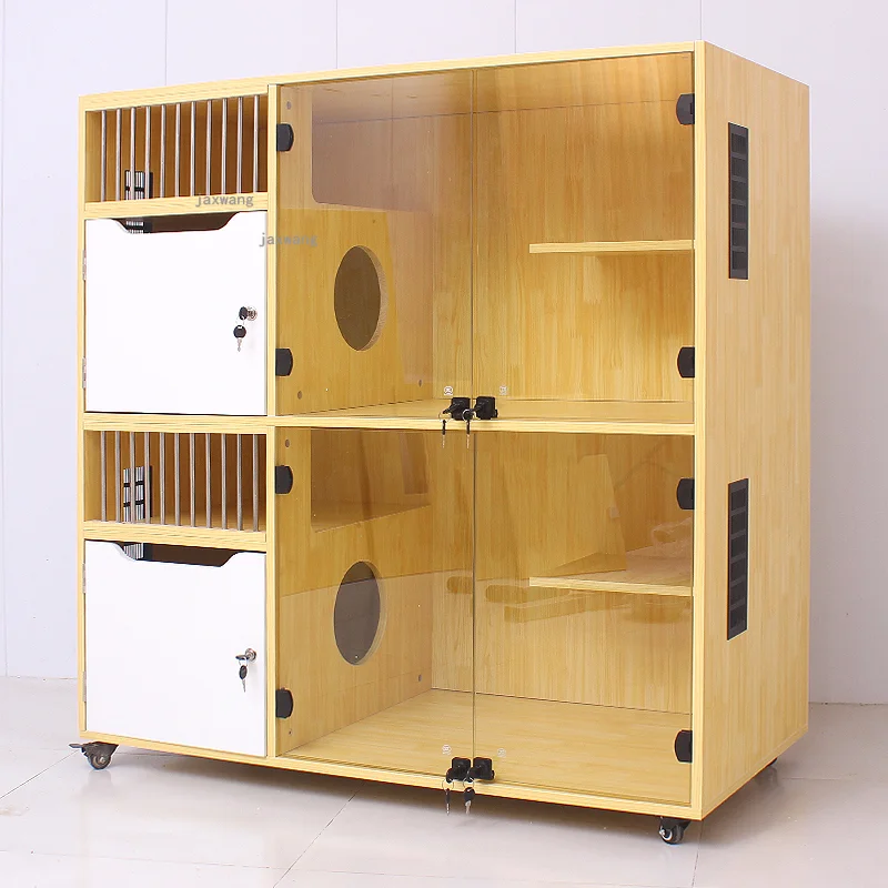 Warm-Comfortable-Cat-Cages-Luxury-Cats-Villa-Pet-Store-Display-Cabinet ...