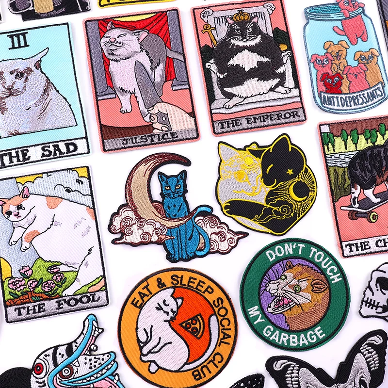 Moon-Cat-Skull-Patch-Cartoon-Animal-Embroidered-Patches-On-Clothes-Punk-Skull-Patch-Iron-On ...