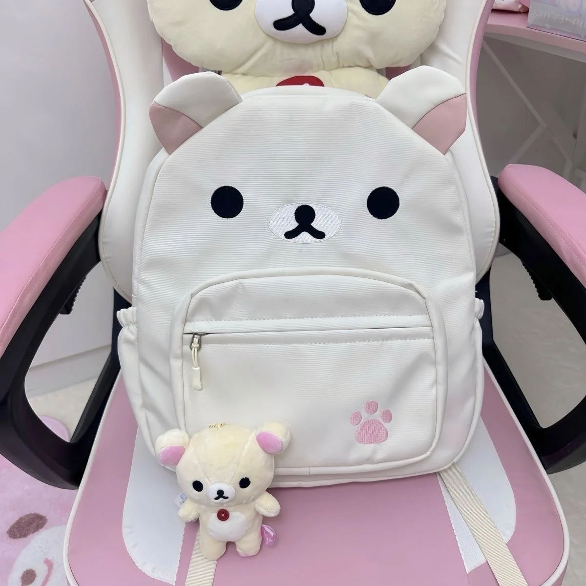 Cartoon-Rilakkumas-Backpack-for-Kids-Kawaii-Korilakkuma-Embroidery ...