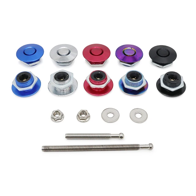 Hood Pins Kit 2-10pc Quick Release Hood Pins & Latch Kit - Push Button ...