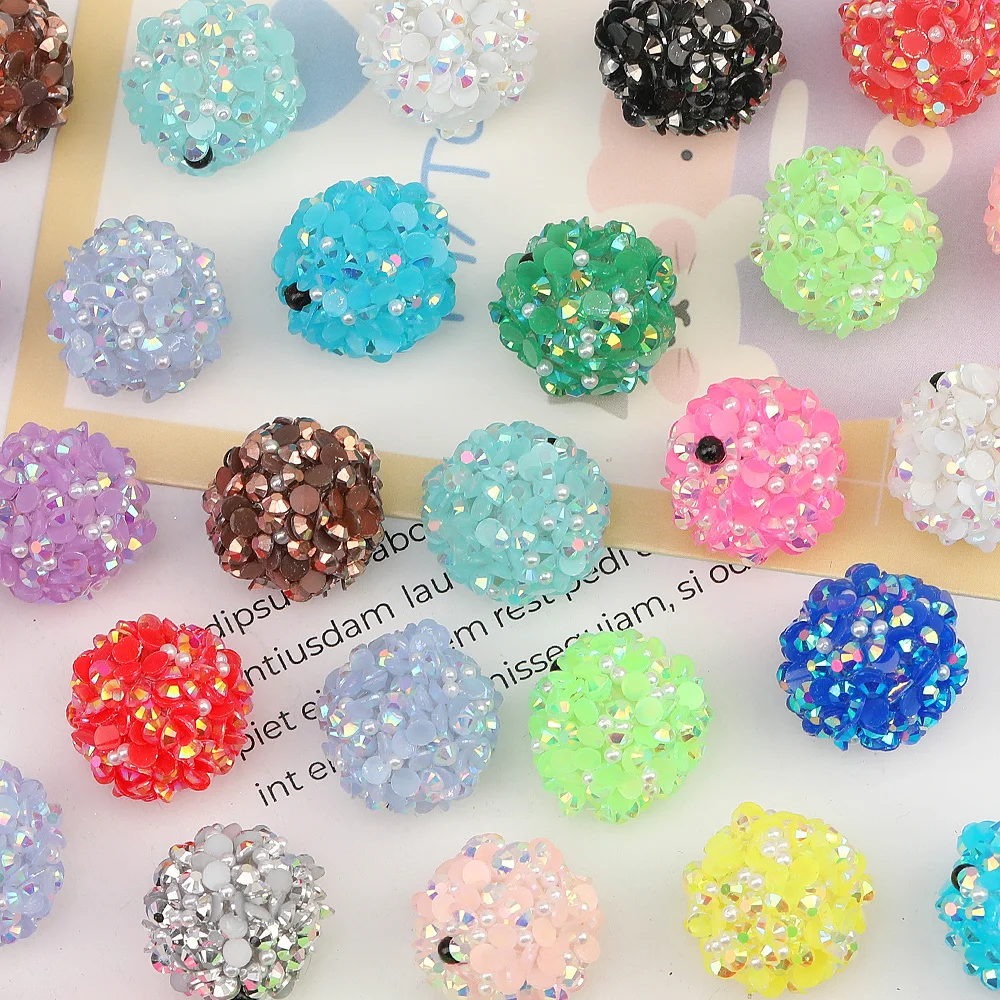 Cordial Design 100Pcs 18*18MM Acrylic Bead/Hand Made/Rhinestone Effect ...