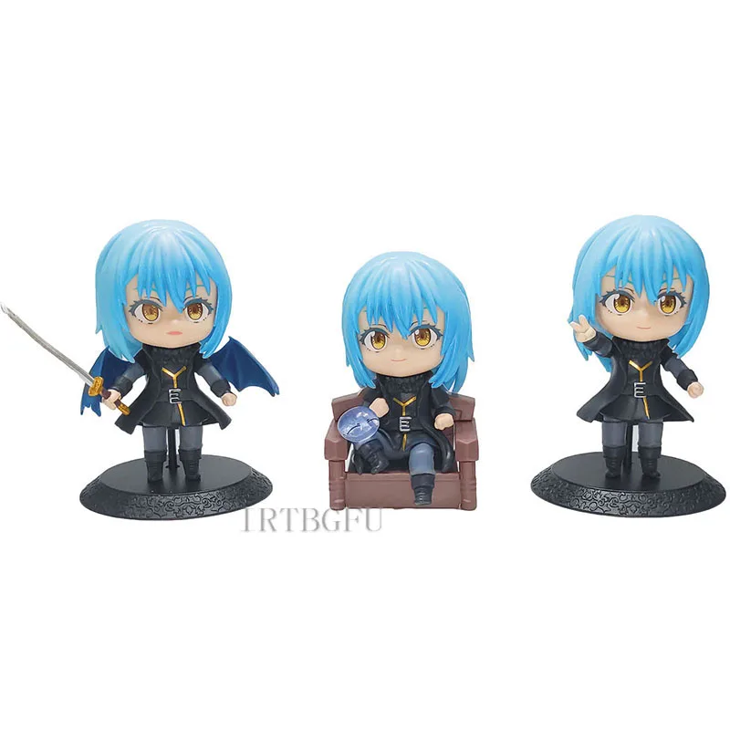 3pcs Q Version Rimuru Tempest Figure Anime Tensei Shitara Slime Datta ...