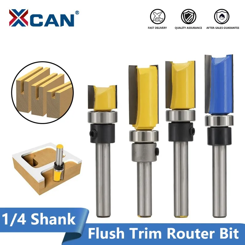 XCAN-1pc-1-4-6-35mm-Shank-Flush-Trimming-Router-Bit-Template-Trim ...