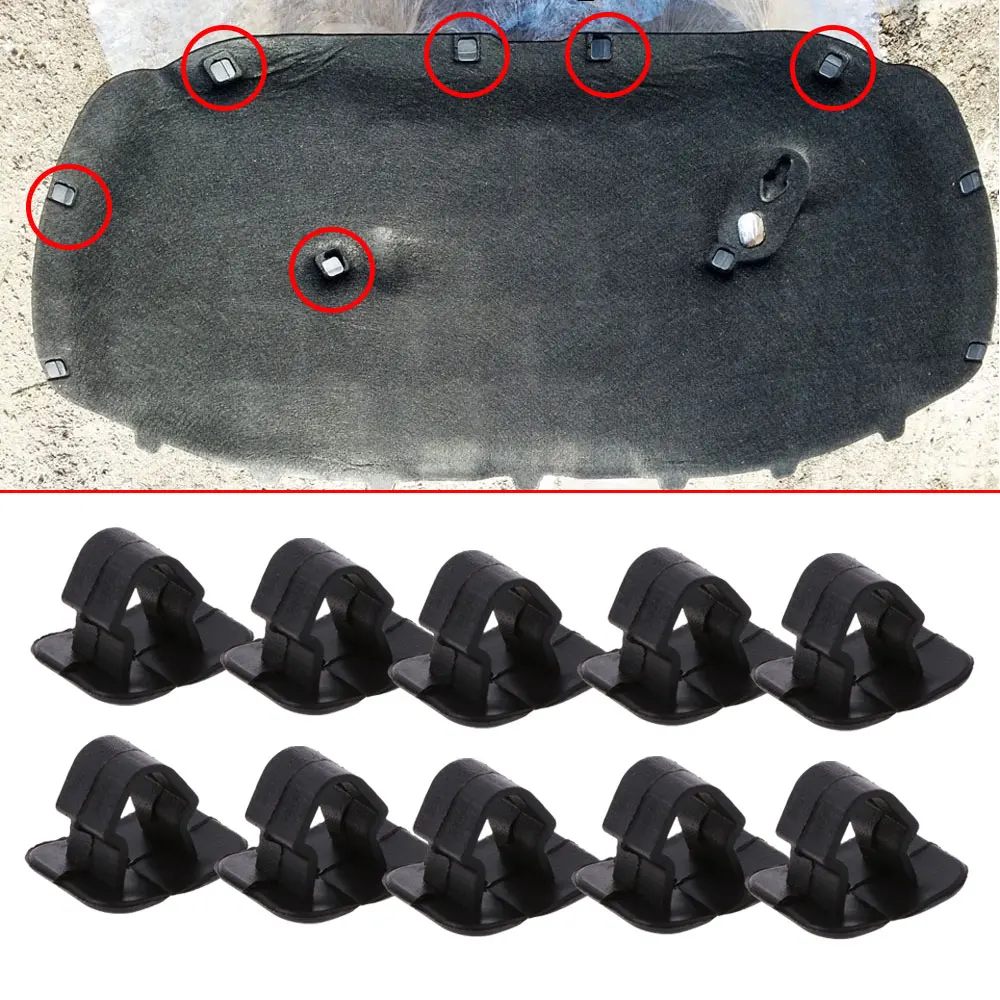 10x 1H5863849A01C Plastic Hood Bonnet Insulation Clip Rivet Retainer ...