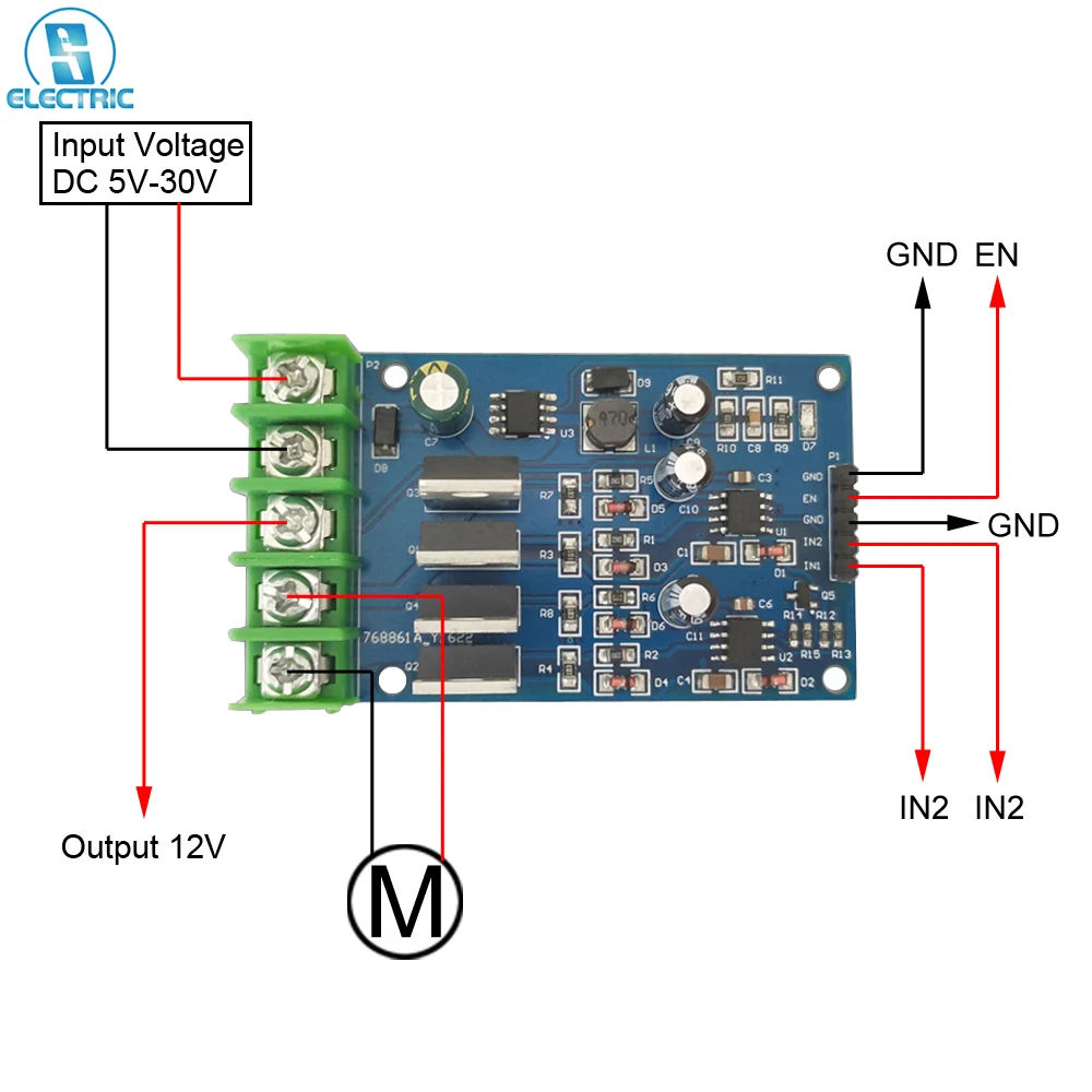 170W-High-power-H-bridge-Motor-Driver-NMOS-Forward-Reverse-Controller ...