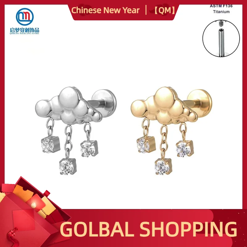 ASTM-F136-Titanium-Cloud-Chain-Dangle-Internally-Threaded-Labret-Lip ...