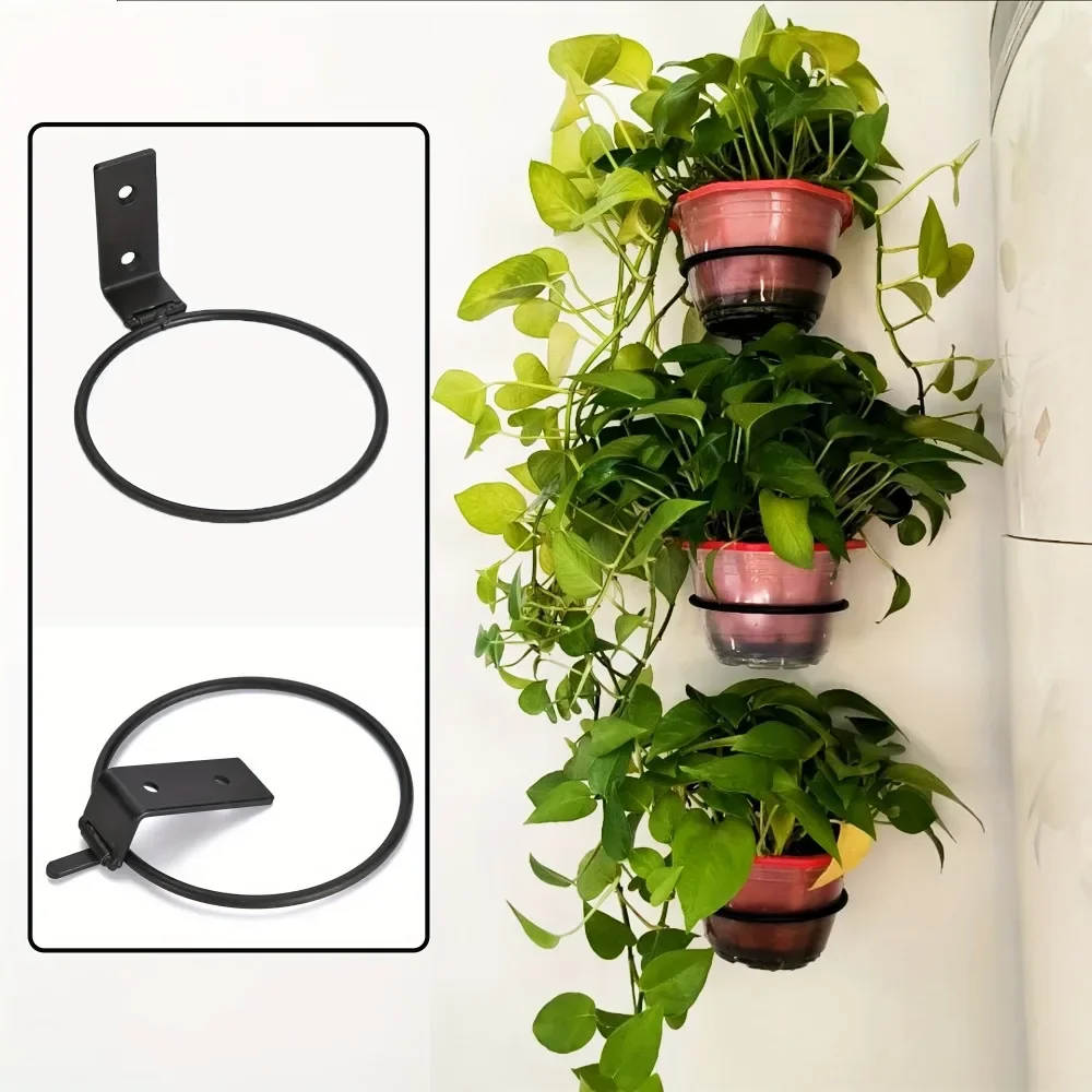 4/5/6/8 Inch Wall-mounted Plant Holder Metal Folding Ring Flower Pot ...