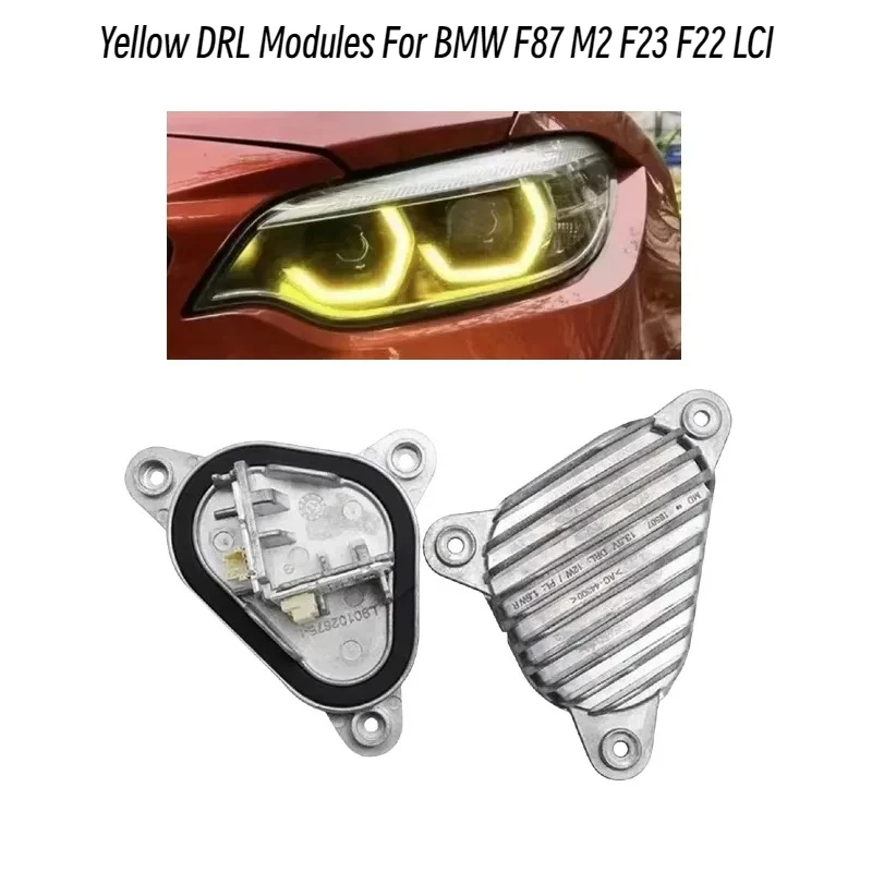 Yellow DRL Modules For BMW F87 M2 F23 F22 LCI M240i 230i 218i 2018 2019 ...