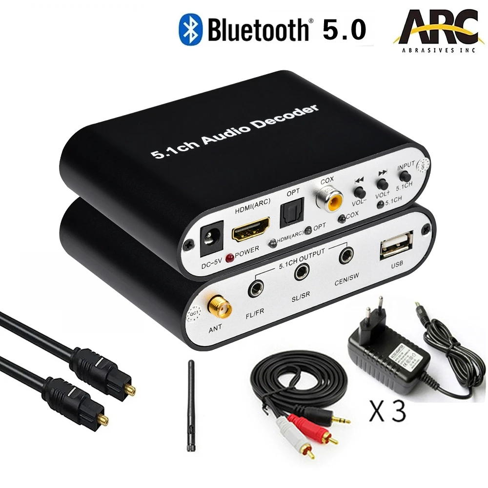Dts Ac3 5.1 Audio Decoder Converter Hdmi-compatible Extractor Arc Spdif ...