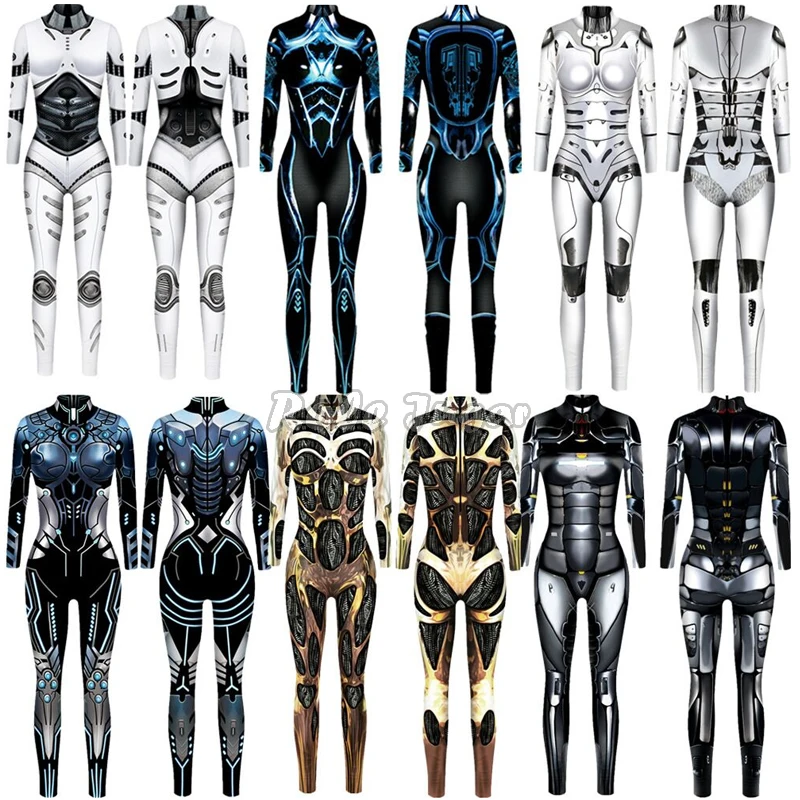 Combinaison de Robot Punk Sexy pour Femme et Homme, Costumes de Cosplay ...