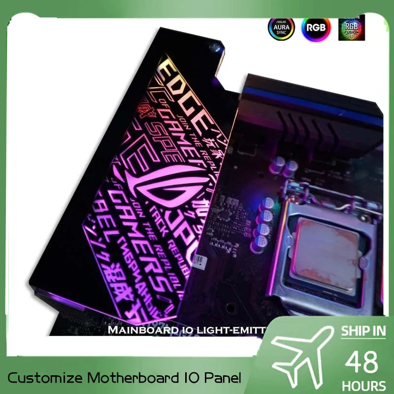 Customize-Motherboard-IO-Decoration-Panel-RGB-Lighting-Bracket-Chassis ...