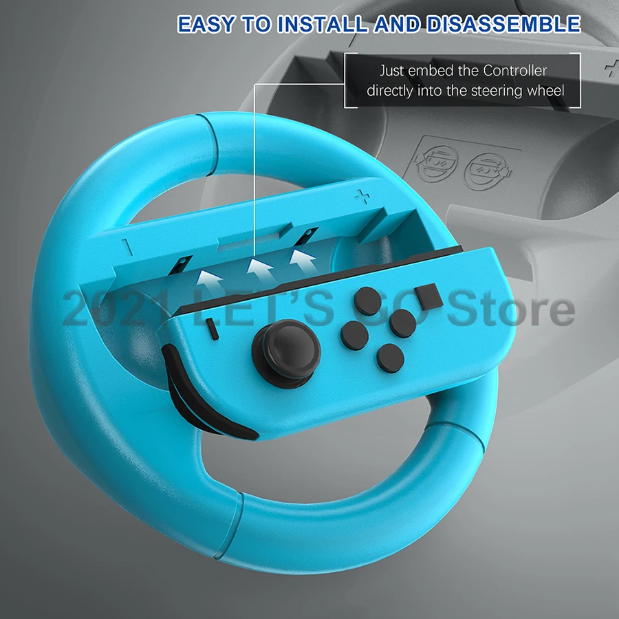 2 Blanc-Manette Joy-con De Luxe Pour Nintendo Switch, 2 Pièces, Volant ...