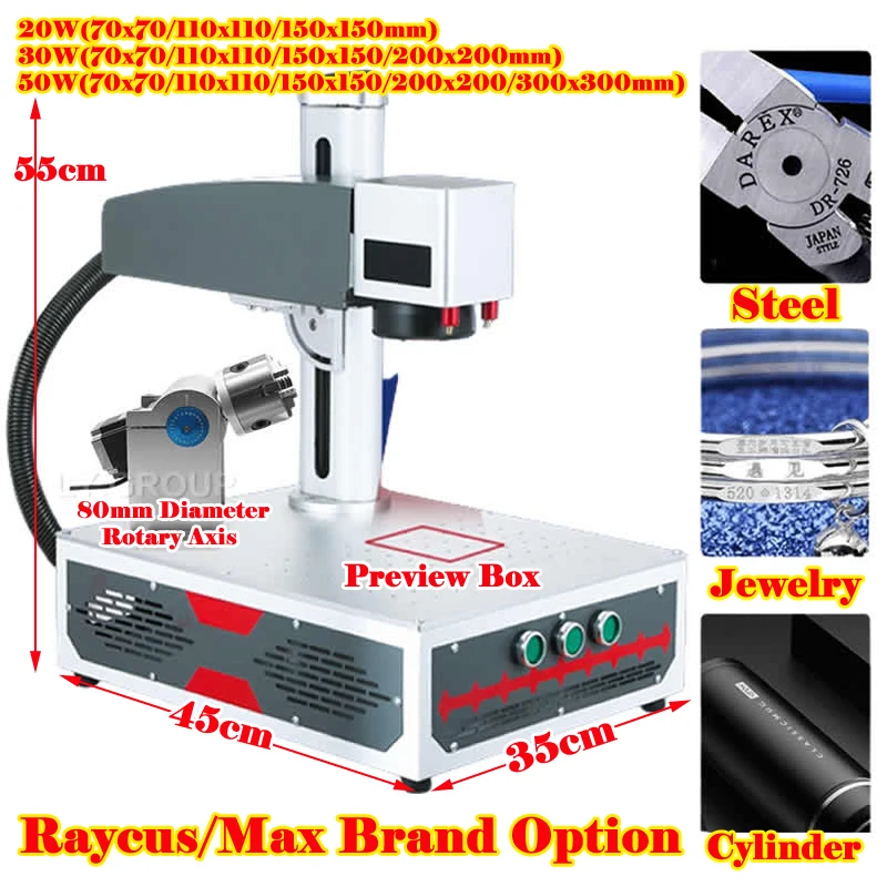 Raycus-Max-50W-Fiber-Laser-Engraver-30W-20W-Stainless-Steel-Marking ...