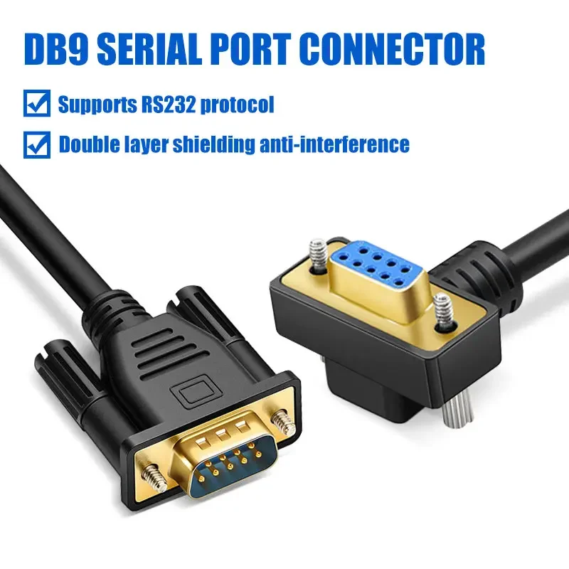 Banhado-a-ouro-Serial-Port-Cable-Cotovelo-de-9-pinos-90-graus-Serial ...