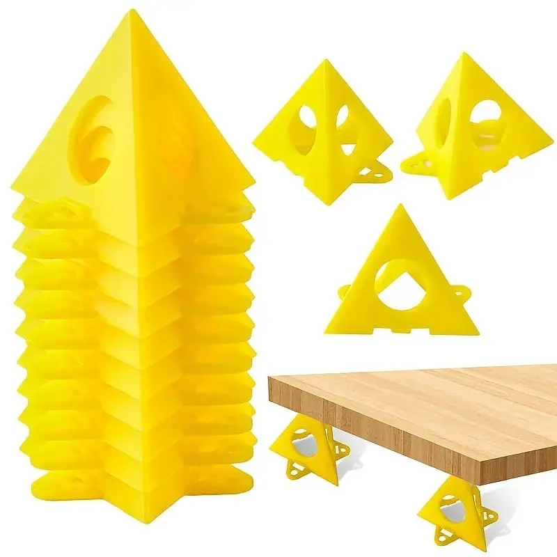 50-60mm-Pyramid-Shaped-Woodworking-Bracket-Yellow-Plastic-Art-Painting ...