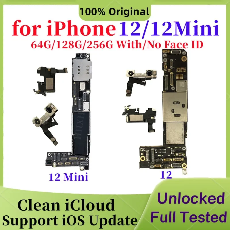 Placa-m-e-original-desbloqueada-para-iPhone-12-Mini-Mainboard-com-Face ...