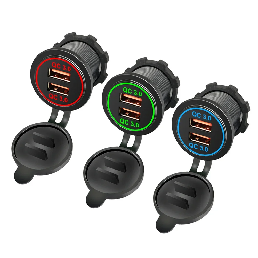 Quick Charge 3.0 Dual USB Fast Car Charger Socket Accessories ...