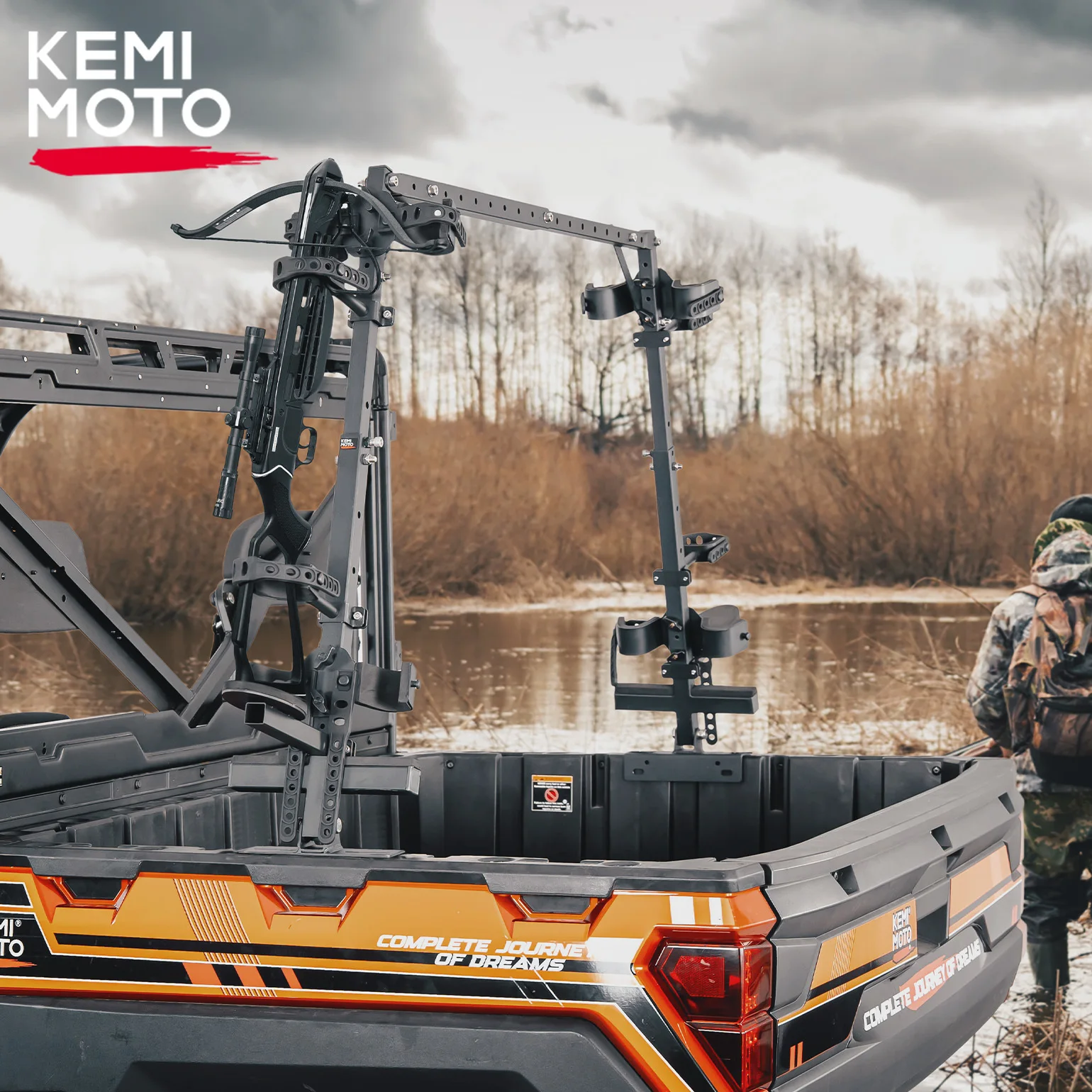 Universal-UTVs-Bed-Mount-Double-Crossbow-Rack-Compatible-with-Polaris ...