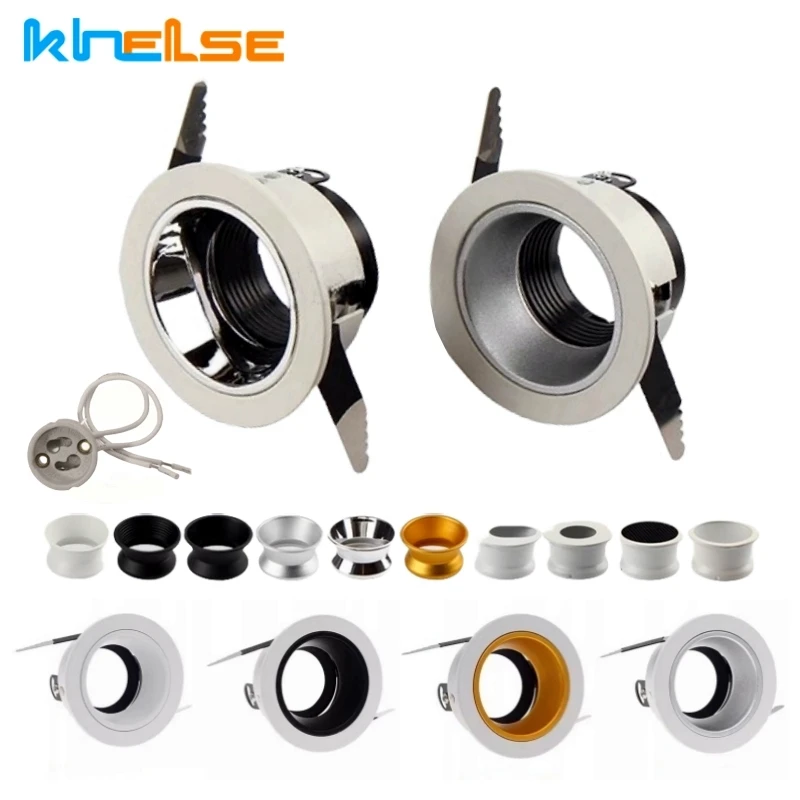 Rimless Recessed LED Downlight Mounting Frame Bracket Anti-Glare GU10 ...