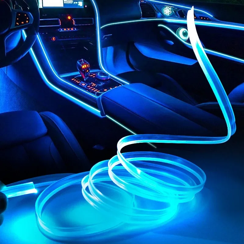 1M/3M/5M Car Interior Led Decorative Lamp EL Wiring Neon Strip For Auto ...