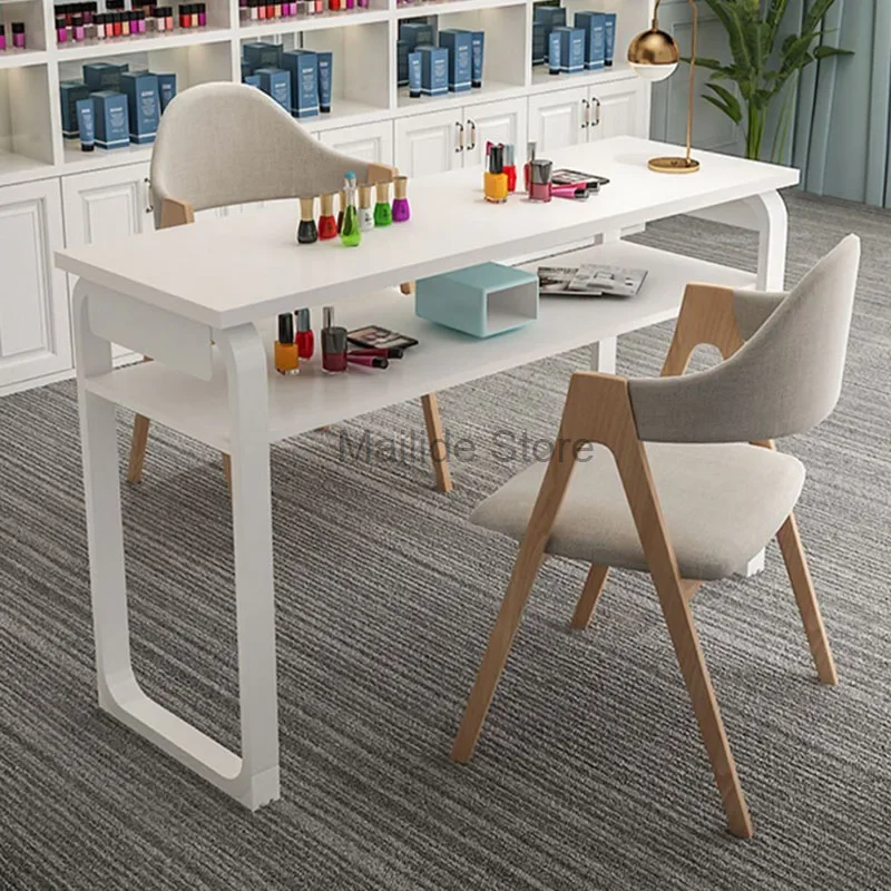 Minimalist-Wrought-Iron-Nail-Tables-Double-Professional-Manicure-Table ...