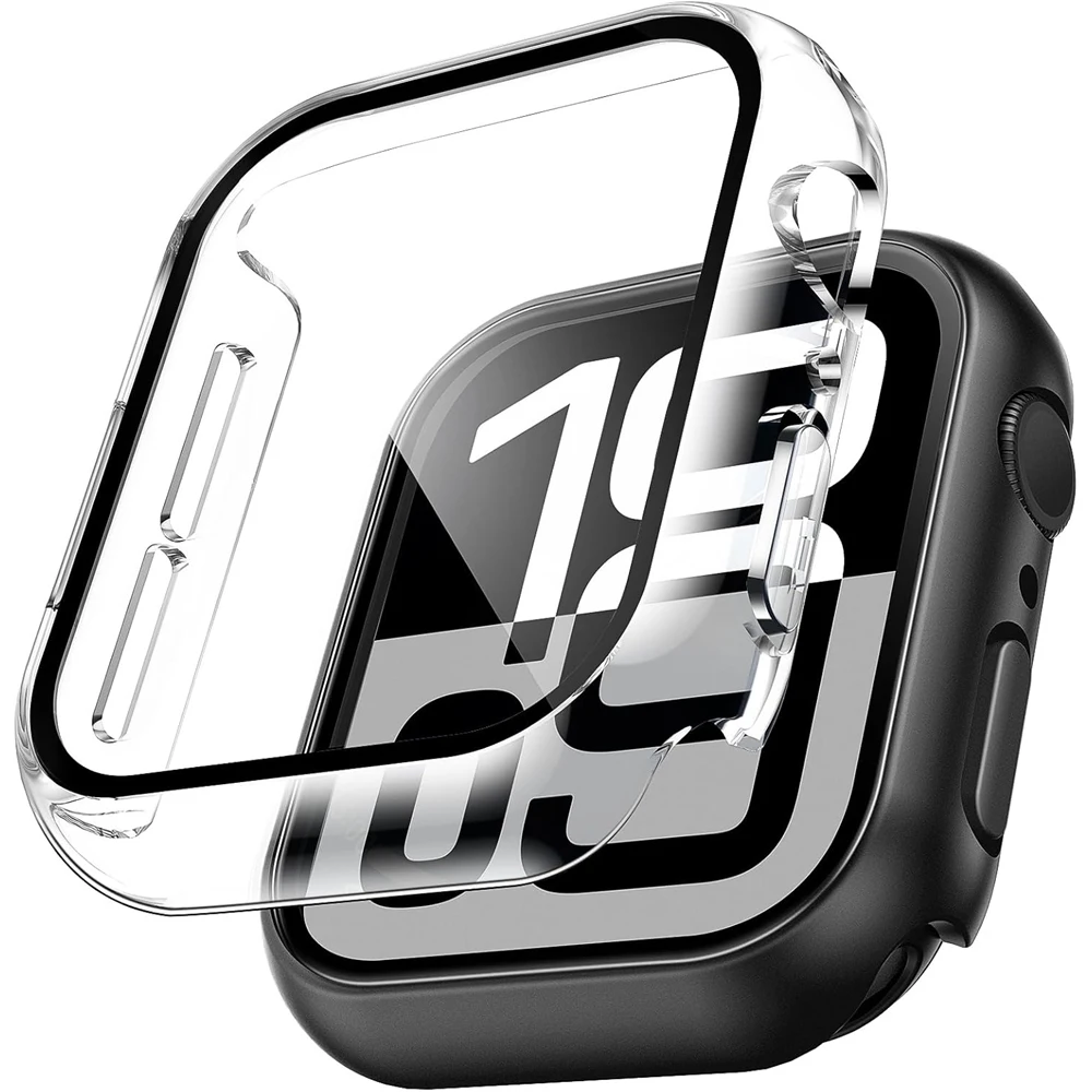 Glass+Cover For Apple Watch case 10 9 8 7 6 SE 5 iWatch Accessorie ...