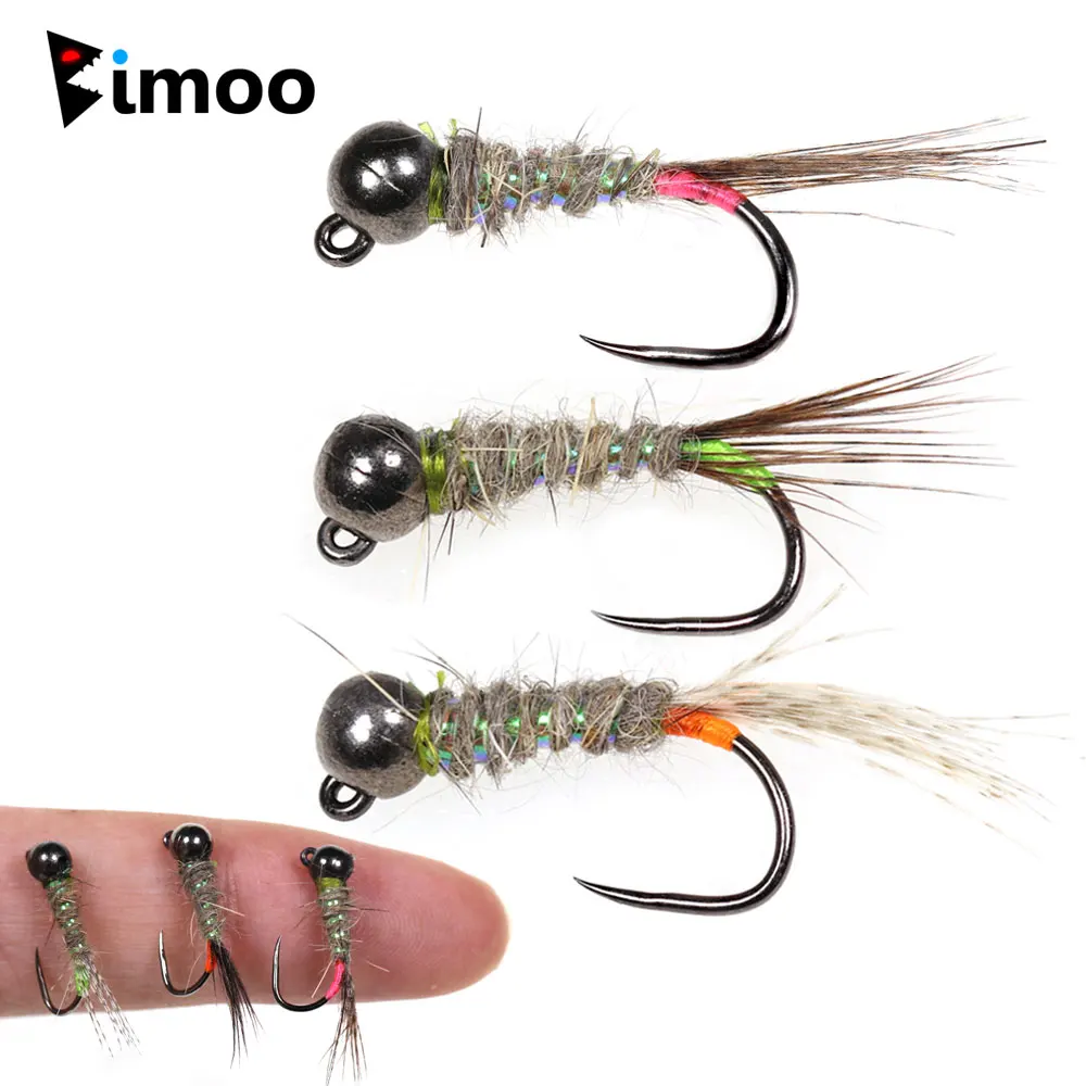 Bimoo 6pcs Fluorescent Fast Sinking Barbless Tungsten Headhead Jig ...