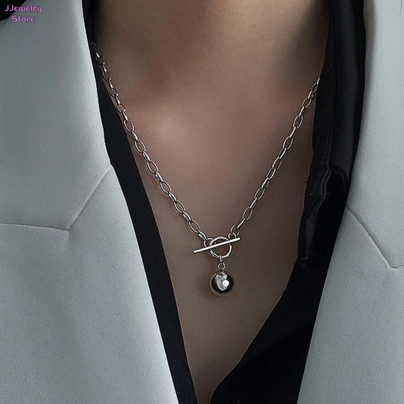 Stainless Steel Necklace Women New | Stainless Steel Toggle Necklace - Chain Necklace - Aliexpress