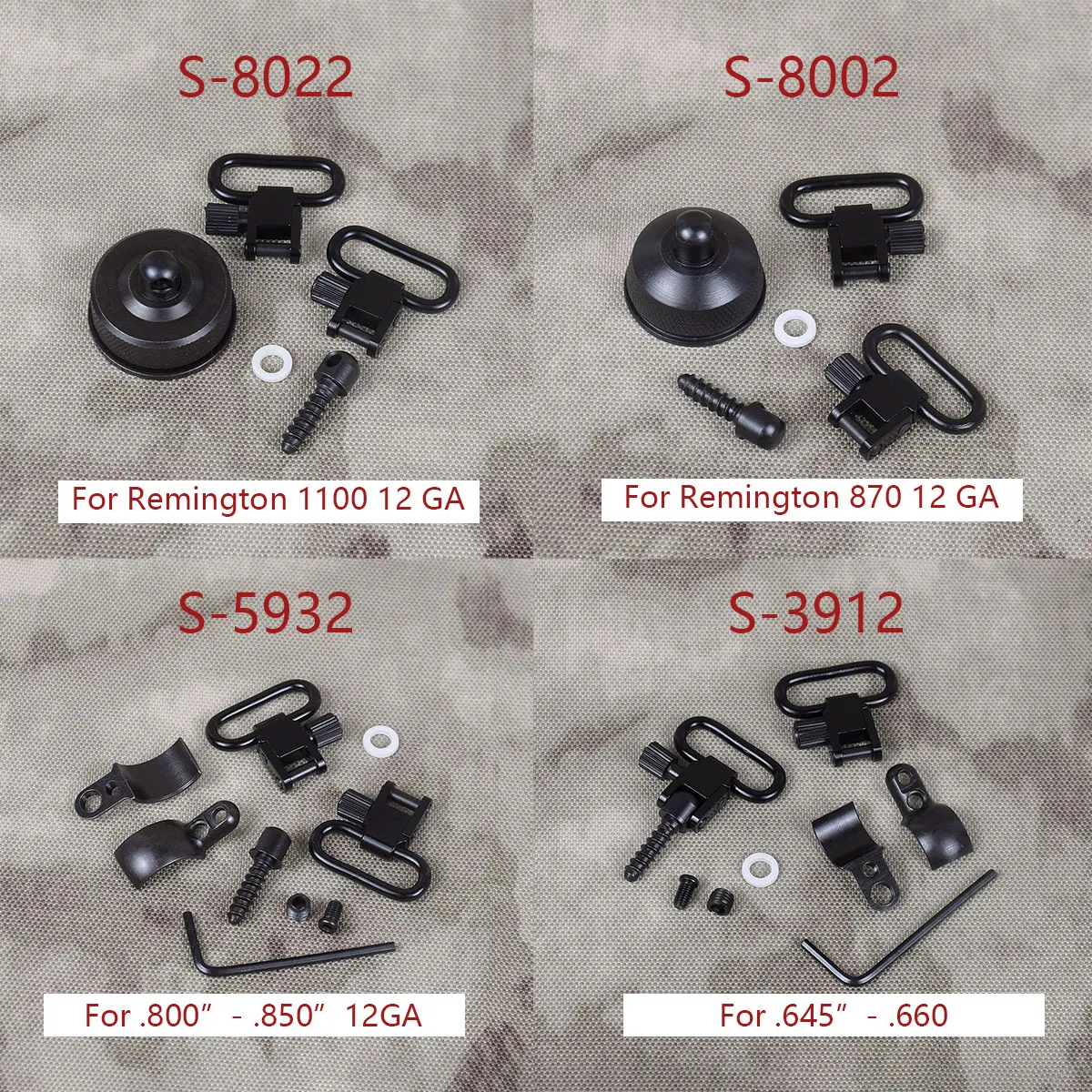 Tactical-Metal-Quick-Detachable-Sling-Swivels-Adapter-Set-For-Rifle ...