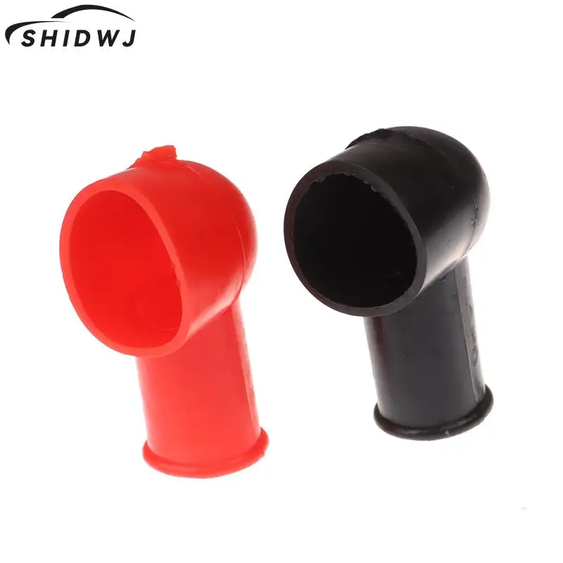 1Pair Black Red Battery Terminal Protective Covers Round Insulating ...