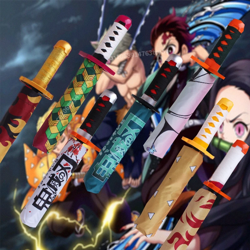 Guarda chuva Dobrável Demon Slayer, Guarda sol, Rain Gear ...